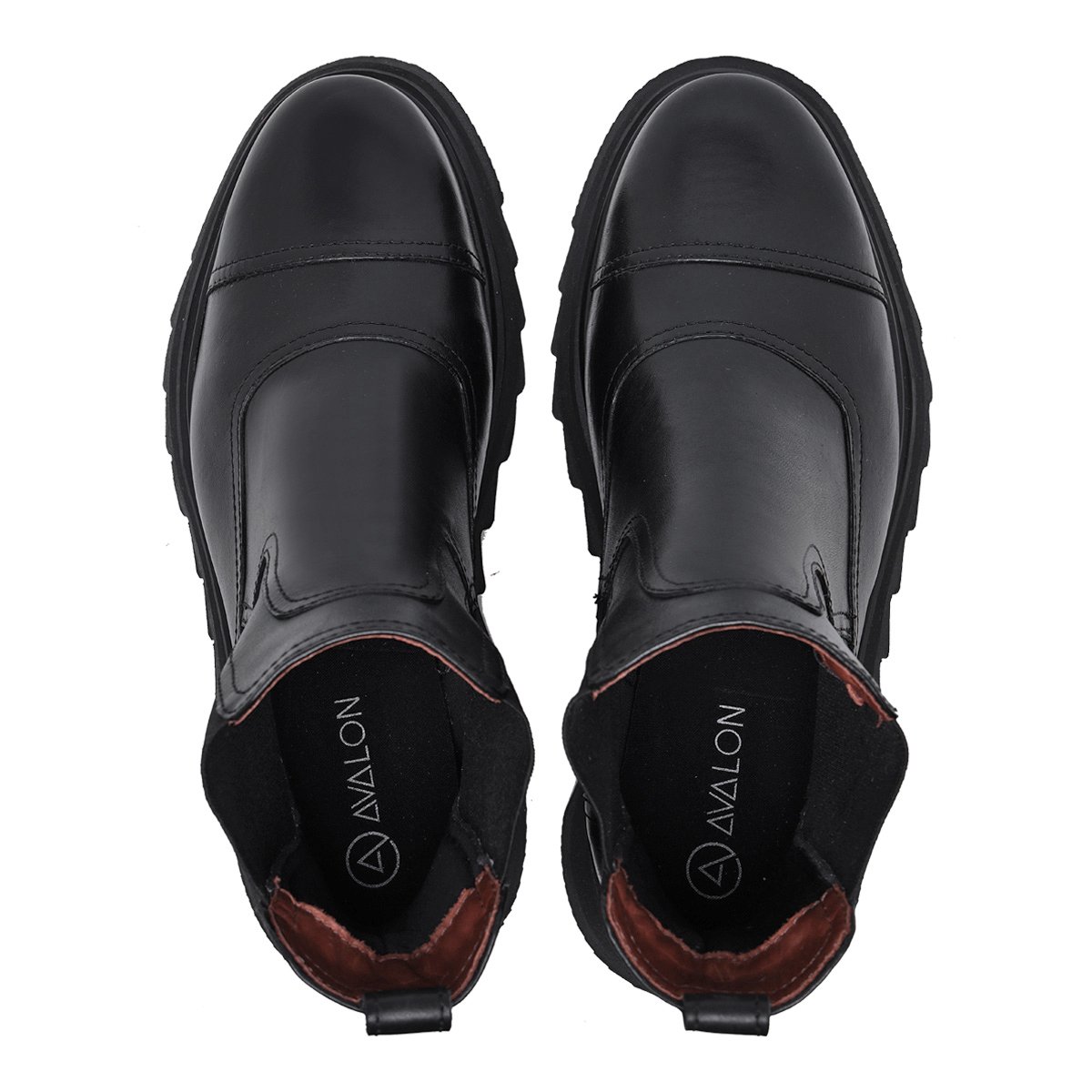 Bota Masculina Chelsea Underboots Avalon em Couro Preto - AVALON